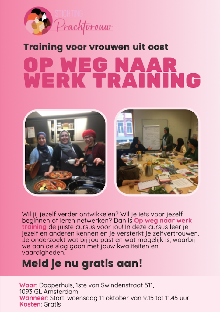 Op weg naar werk training – Stichting Prachtvrouw